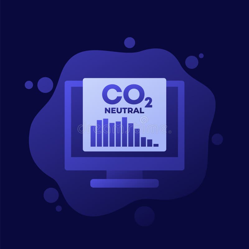 Carbon Neutral, Co2 Gas Emissions Reduction Vector Stock Vector ...