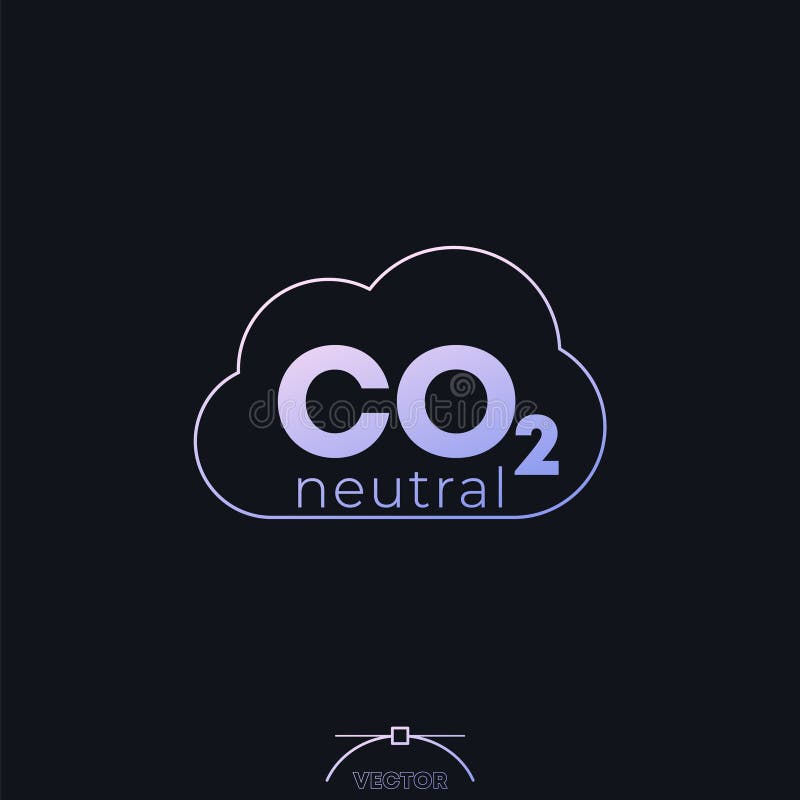 Carbon Neutral Icon, Co2 Neutrality Vector Stock Vector - Illustration ...