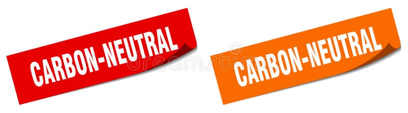 Carbon-neutral Sticker. Carbon-neutral Sign Set Stock Vector ...