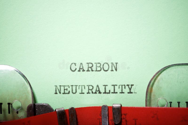 Carbon neutrality text stock image. Image of solution - 284574471