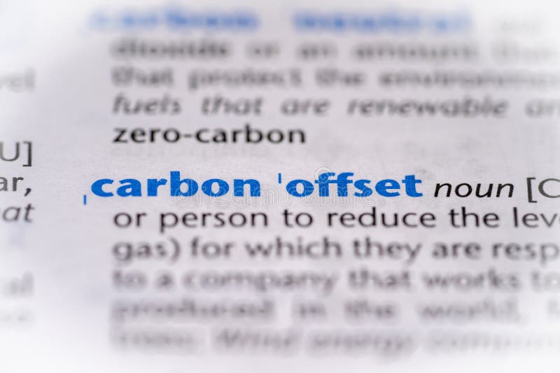 Carbon Offset Word in a Dictionary. Selective Focus, Close Up Stock ...