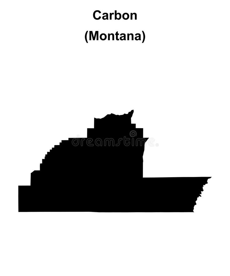 Carbon outline map stock illustration. Illustration of detailed - 361721471