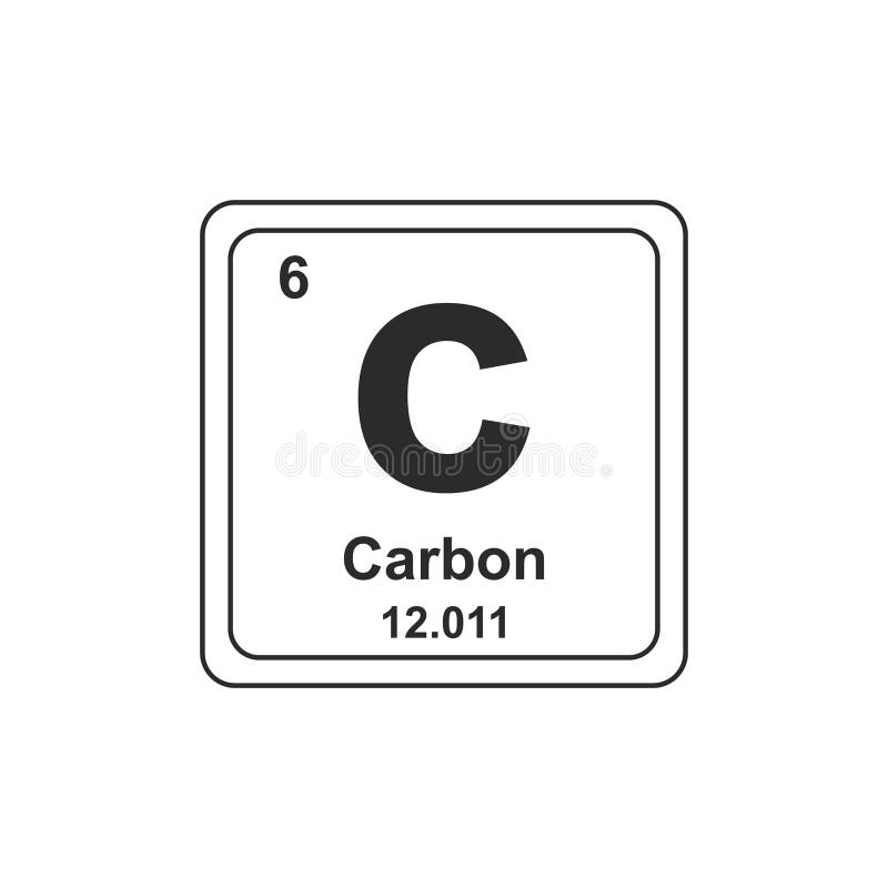 Carbon Periodic Table of the Elements Vector Illustration Eps 10 Stock ...