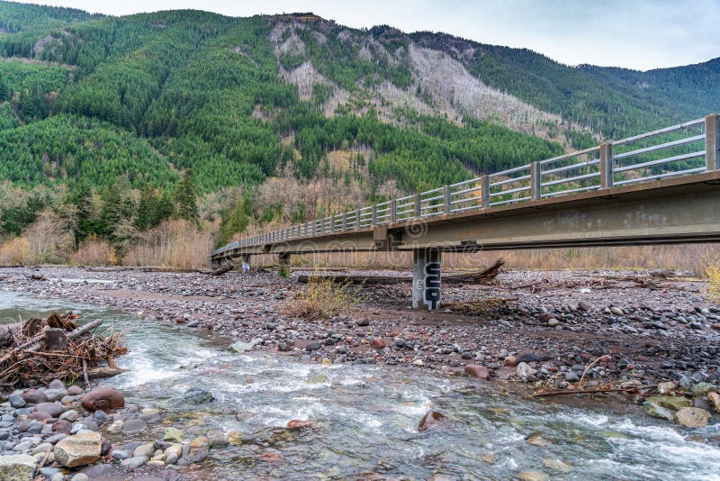 Carbon River Highqy Bridge 3 Stock Image - Image of scenic, state ...