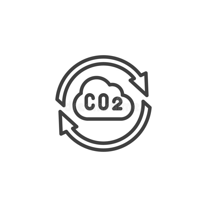 Carbon Sequestration Line Icon Stock Illustration - Illustration of ...