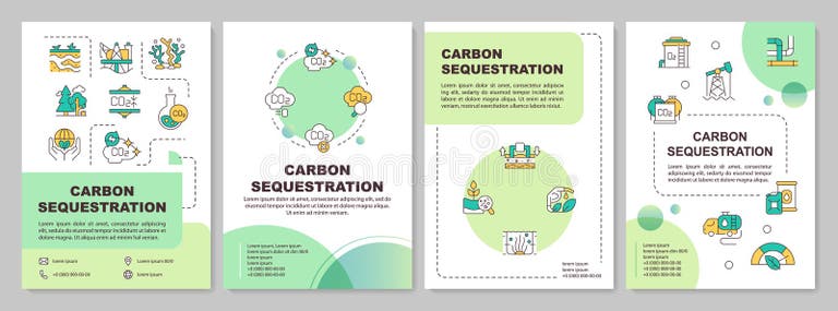 Carbon Sequestration Methodology Green Circle Brochure Template Stock Illustration ...