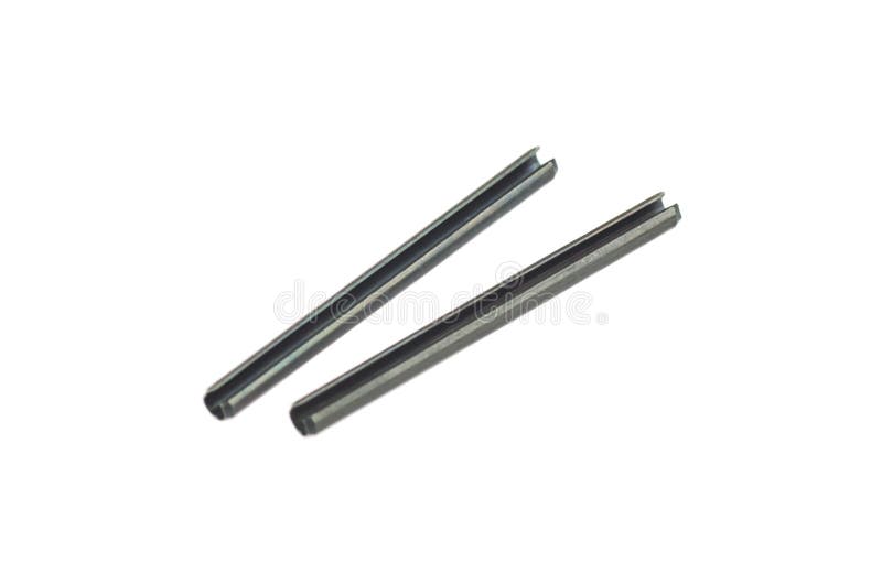 Carbon Steel Spring Pin, Isolated on White Stock Image - Image of ...