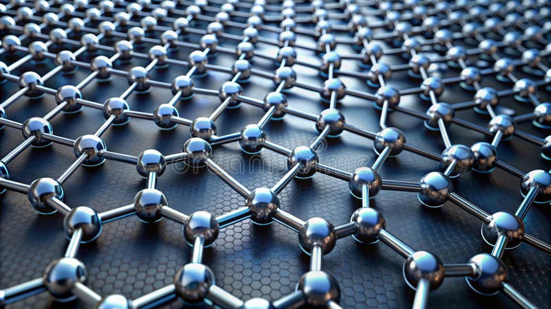 Carbon Surface Abstract Nanotechnology Hexagonal Geometric Form Close ...