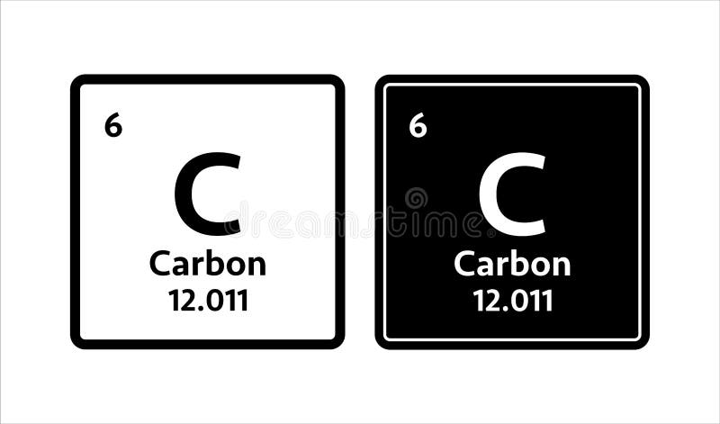 Carbon Symbol. Chemical Element of the Periodic Table. Vector Stock ...