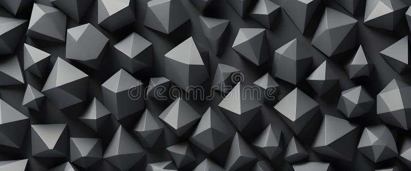 Carbon Texture Random 3d Shapes Aligned. Digital AI Stock Photo - Image ...