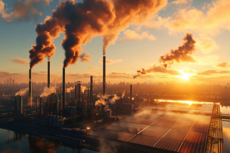 Carbon Trading System in Renewable Energy Visualized Stock Illustration ...