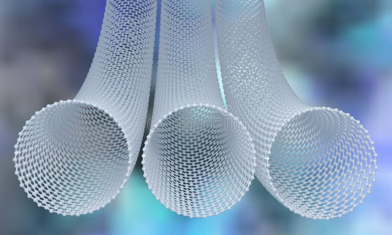 Carbon tubes. Nanomaterial stock illustration. Illustration of ...