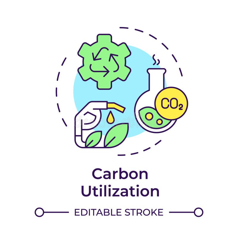 Carbon Utilization Multi Color Concept Icon Stock Vector - Illustration ...