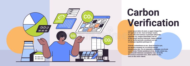 Carbon Verification Concept Businessman Using Search Bar Responsibility ...