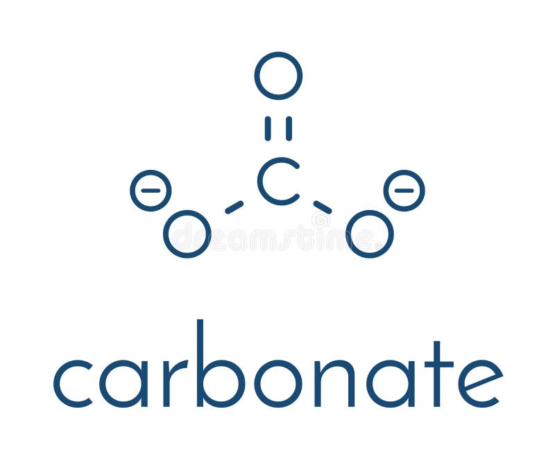 Carbonate Anion, Chemical Structure. 3D Rendering Stock Illustration ...