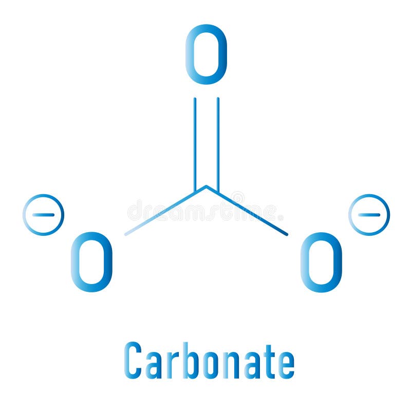 Carbonate Anion, Chemical Structure. 3D Rendering Stock Illustration ...