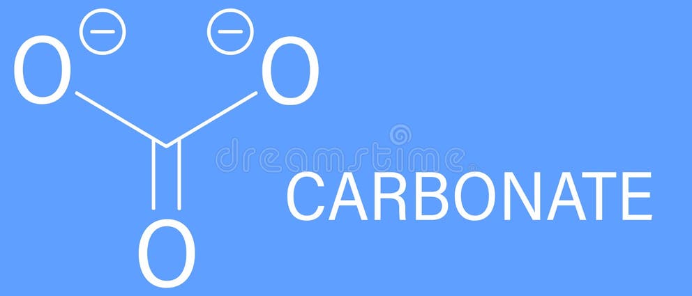 Carbonate Anion Molecule, Chemical Structure. Skeletal Formula Stock ...