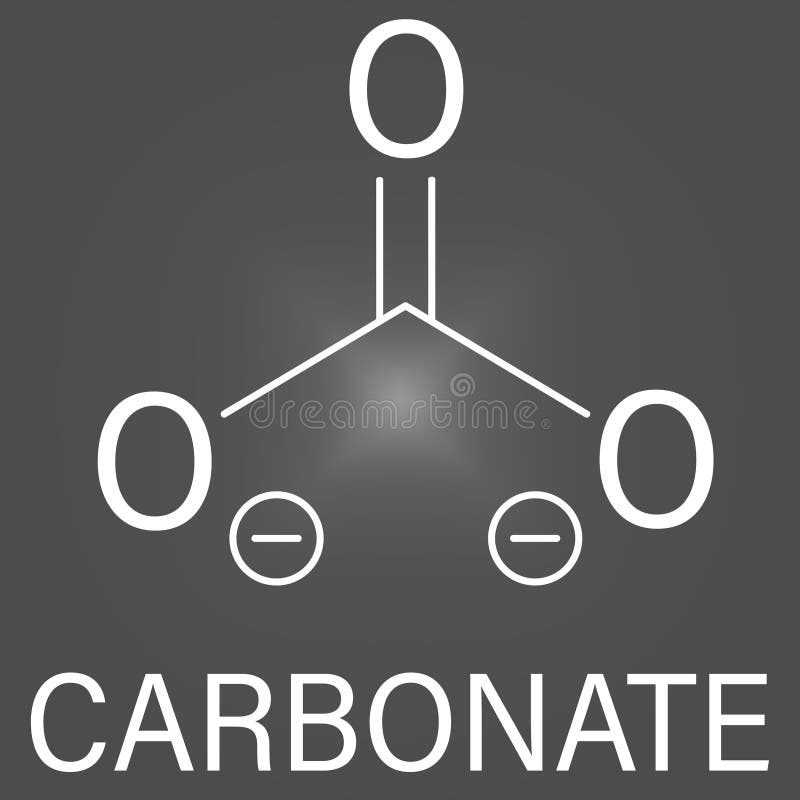 Carbonate Anion Molecule, Chemical Structure. Skeletal Formula Stock ...
