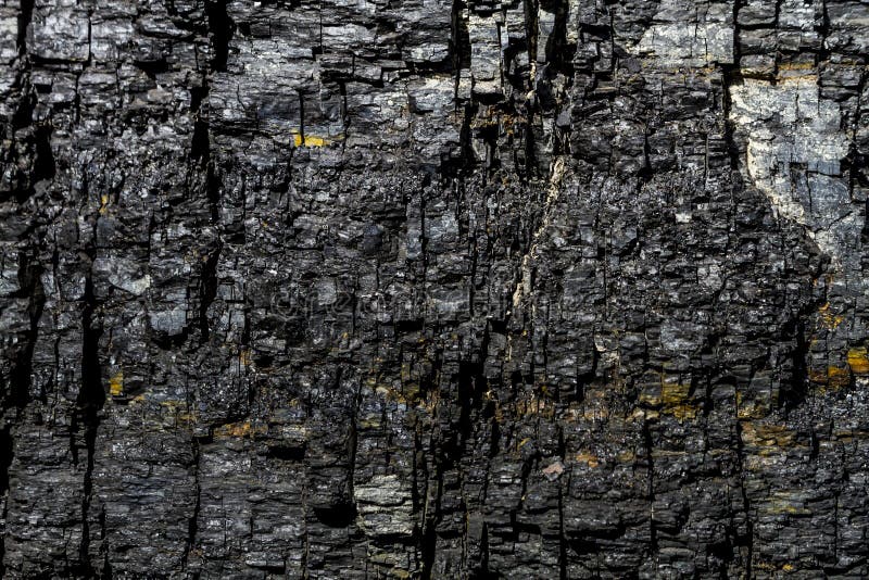 Carbone Nero Nella Roccia Del Canyon Fotografia Stock - Immagine di ...