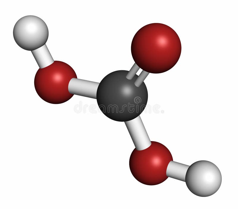 Carbonic Acid Molecule. Formed when Carbon Dioxide is Dissolved in ...