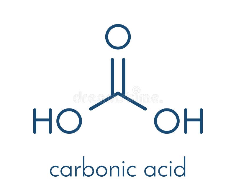 Carbonic Acid Molecule. Formed when Carbon Dioxide is Dissolved in ...
