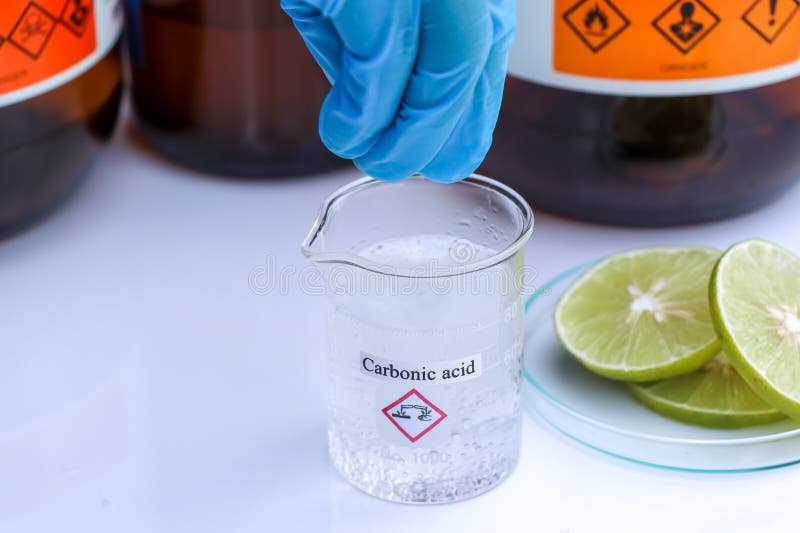 Carbonic Acid in Glass and Laboratory Experiments Stock Image - Image ...