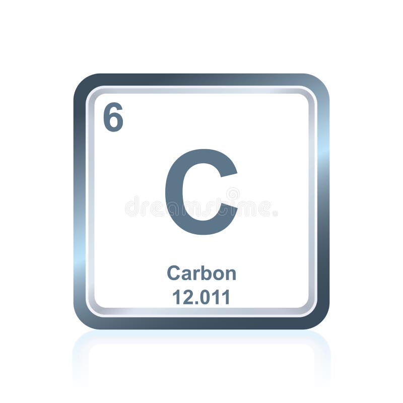 Carbono Del Elemento Químico De La Tabla Periódica Ilustración del ...
