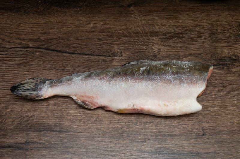 Carcass of Frozen Pink Salmon Fish Stock Photo - Image of nutrition ...
