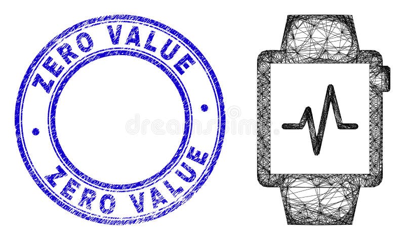 Grunge Zero Value Watermark and Network Irregular Mesh Pulse Tracker ...