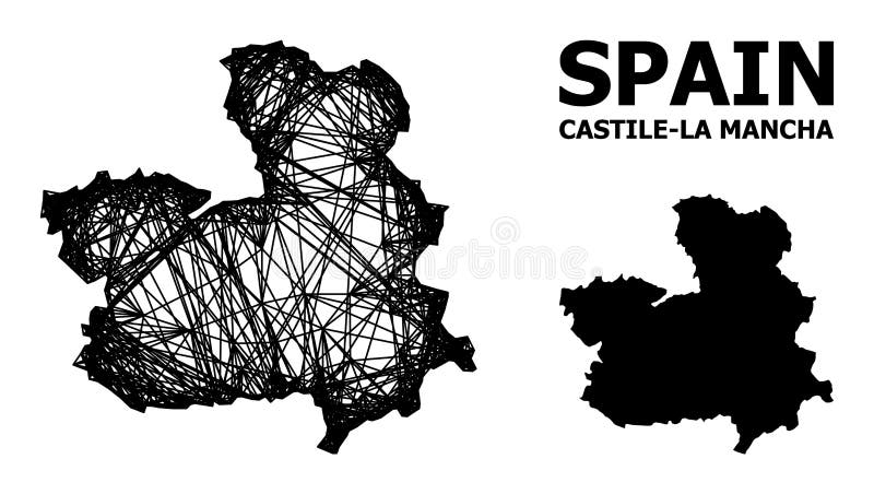 Carcass Map of Castile-La Mancha Province Stock Vector - Illustration ...