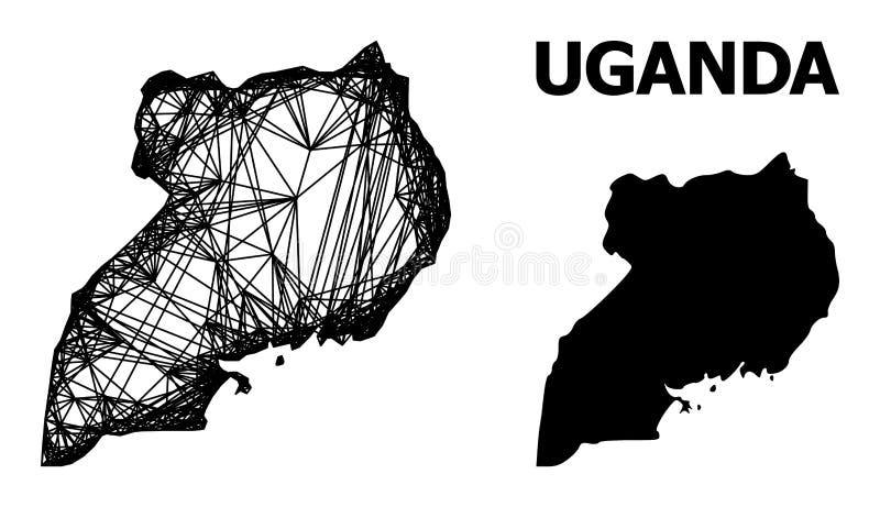 Carcass Map of Uganda stock illustration. Illustration of template ...