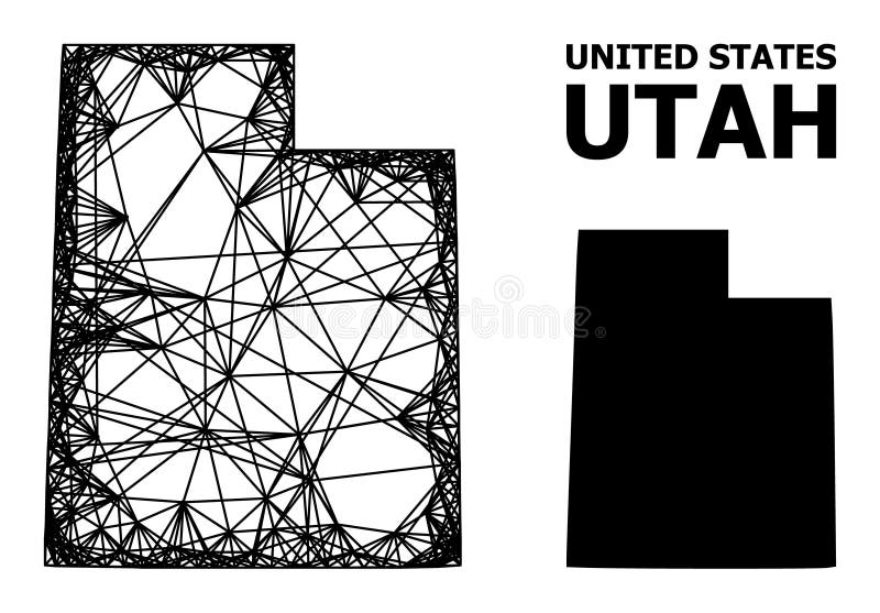 Carcass Map of Utah State stock illustration. Illustration of ...