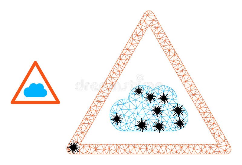 Carcass Mesh Cloud Warning Pictograms with Infectious Elements Stock ... Carcass Mesh Cloud Warning Pictograms with Infectious Elements Stock ...