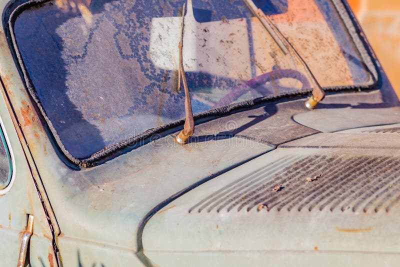 Carcass of an Old Rusty Car in the Desert Stock Photo - Image of rust ...