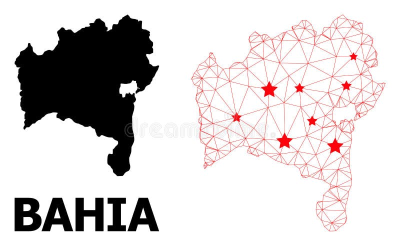 Bahia State regions map stock illustration. Illustration of ...