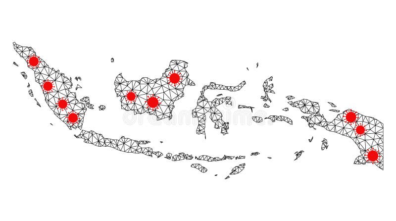 Indonesia Map with Nodes Linked by Lines. Concept of Global Comm Stock ... Indonesia Map with Nodes Linked by Lines. Concept of Global Comm Stock ...