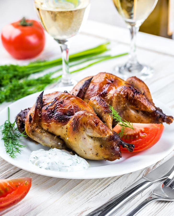 Carcasses of quail stock image. Image of chicken, dinner - 53061381