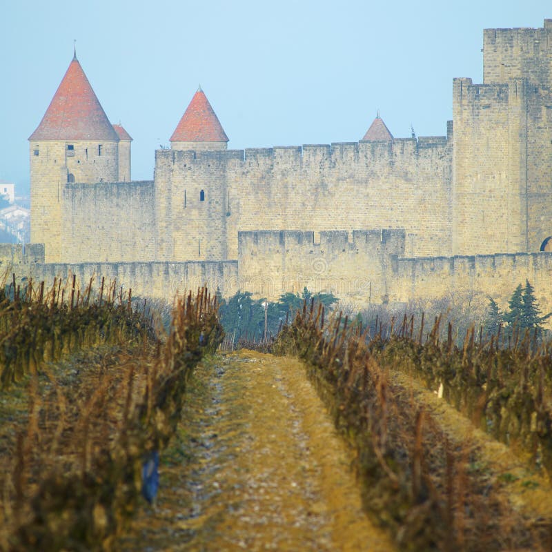 Carcassone stock photo. Image of tower, viticulture, travel - 17019240