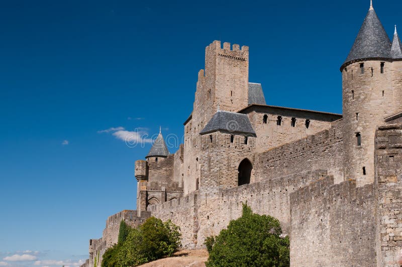 Castle of Carcassonne - South of France Stock Image - Image of ...