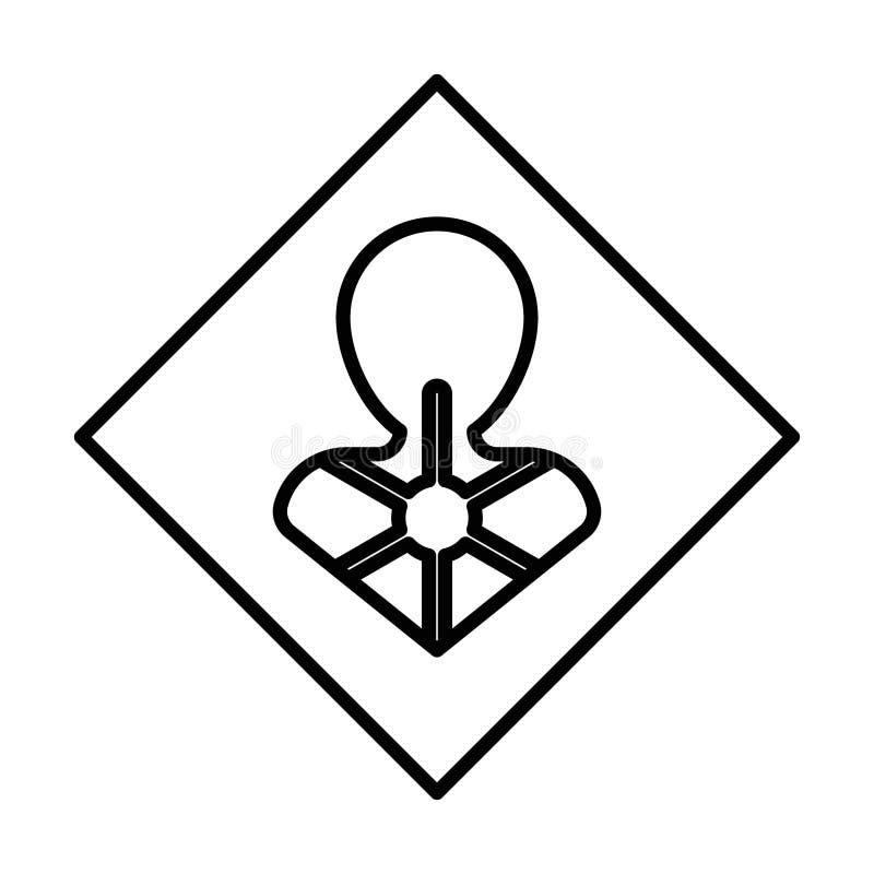 Carcinogen Icon Linear Logo Mark in Black and White Stock Vector ...