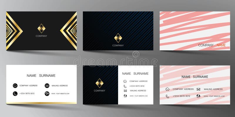 Realistic Detailed Business Card Set. Vector Illustration Design. Stock ...