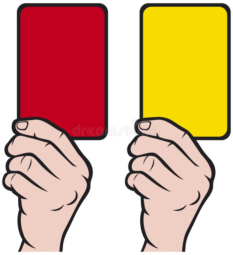 Red Card and Yellow Card. stock vector. Illustration of card - 37278718