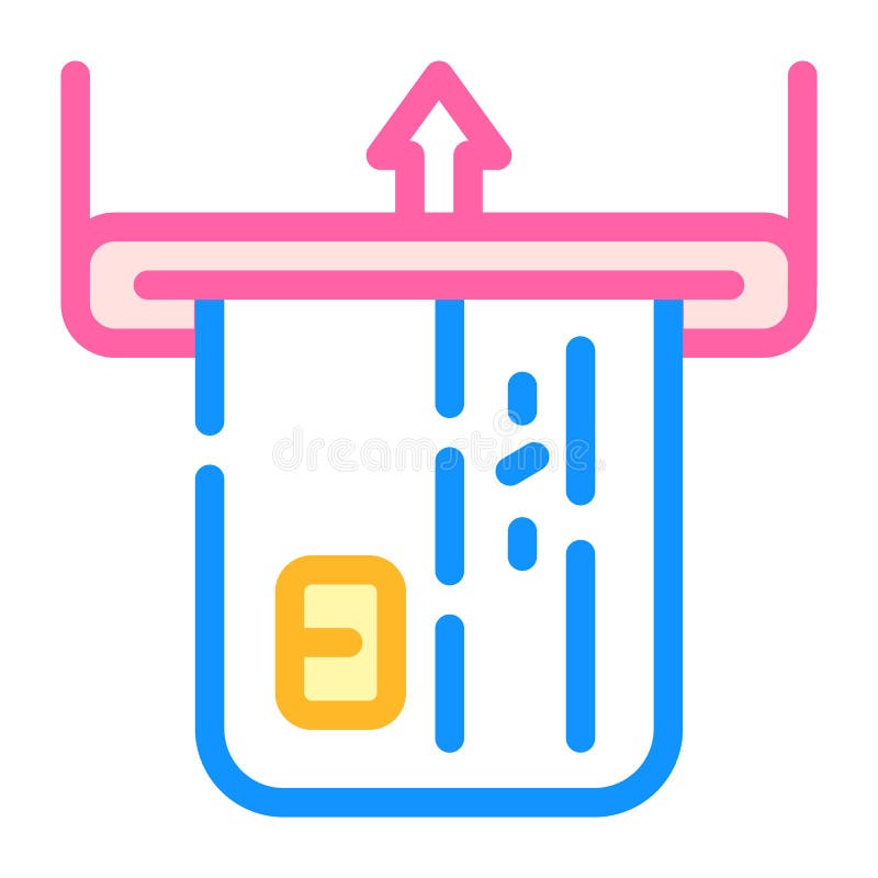 Card Accept Color Icon Vector Illustration Stock Vector - Illustration ...