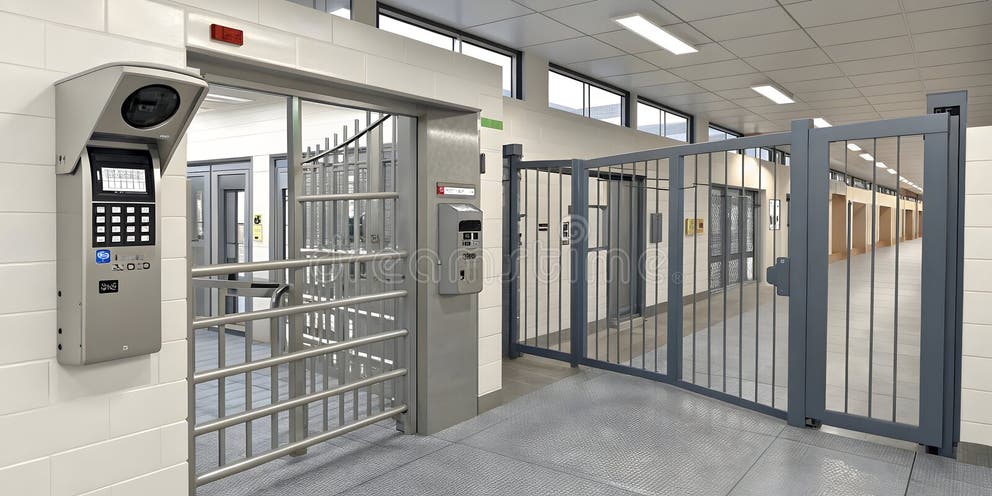 Card Access Security Gate Entrance Stock Illustration - Illustration of ...