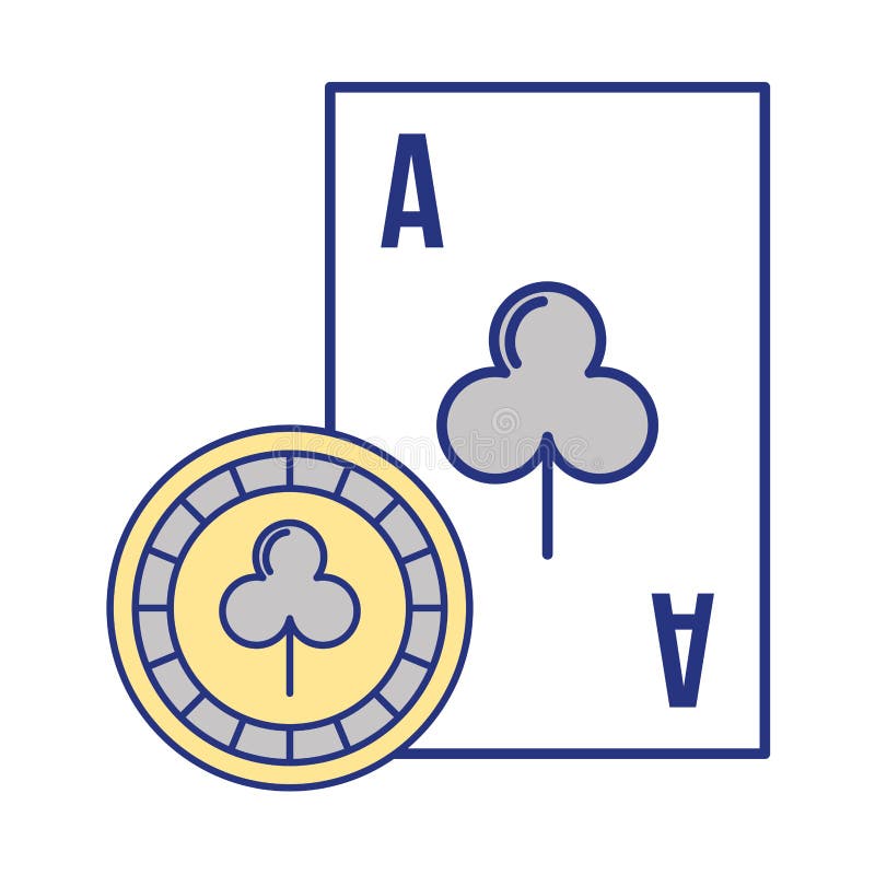 Card Ace Chip Casino Game Bet Stock Vector - Illustration of jackpot ...