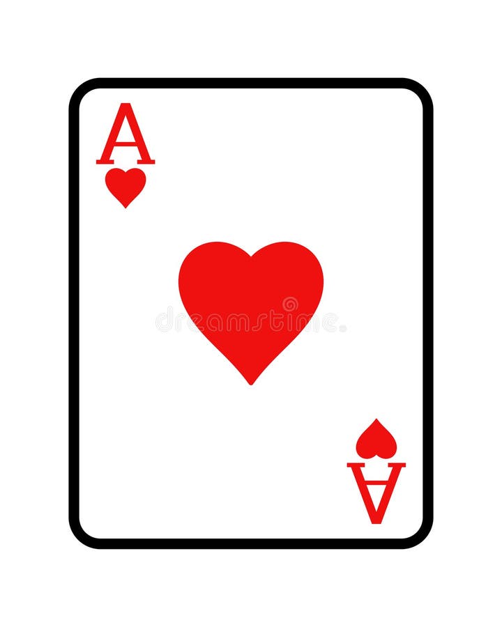 Card ace of hearts stock vector. Illustration of gambling - 304804547