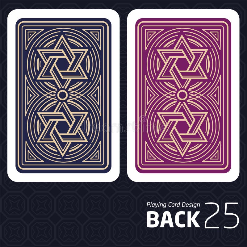 Card Back Abstract Pattern Background Underside Stock Vector ...