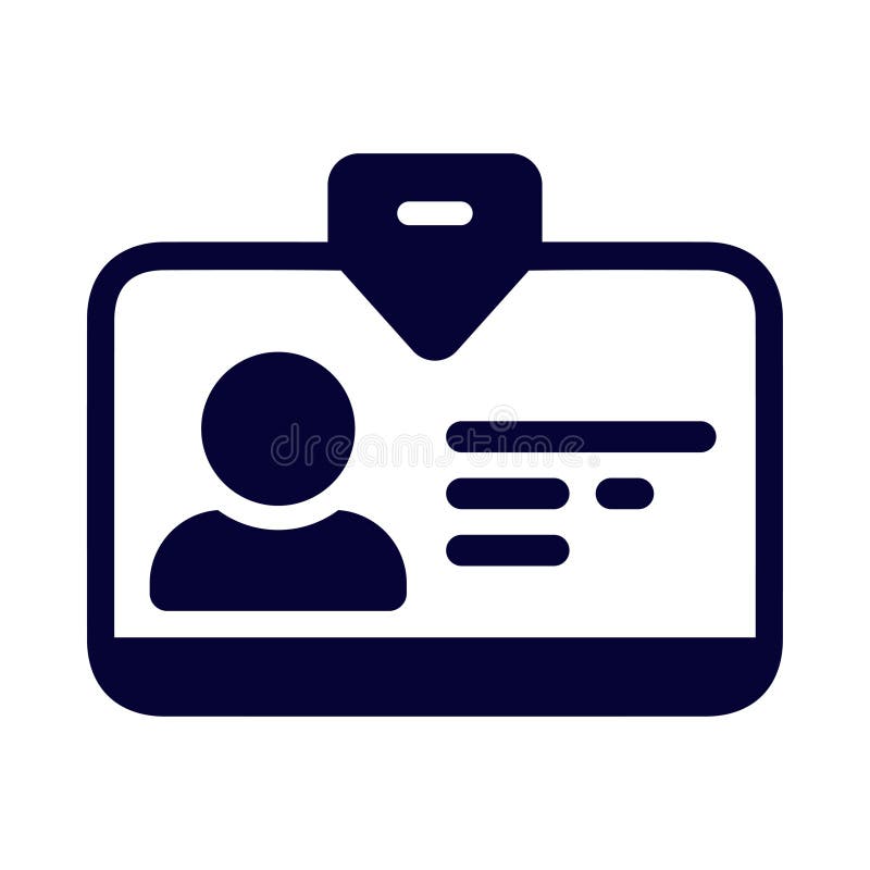 Card, Badge, Id, ID Card Icon Stock Vector - Illustration of employee ...
