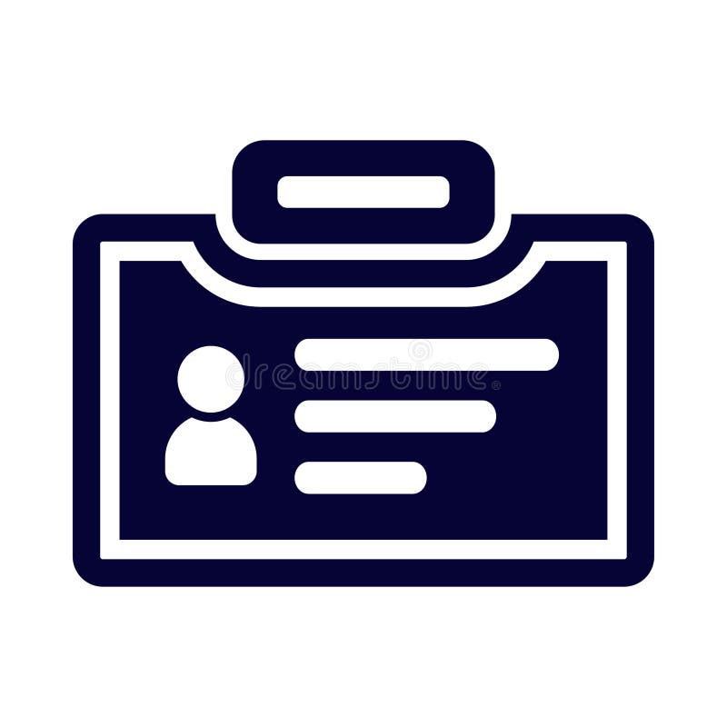 Card, Badge, Id, ID Card Icon Stock Vector - Illustration of outline ...
