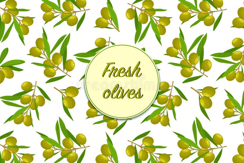 Flyer with olive branches stock vector. Illustration of forest - 159456717